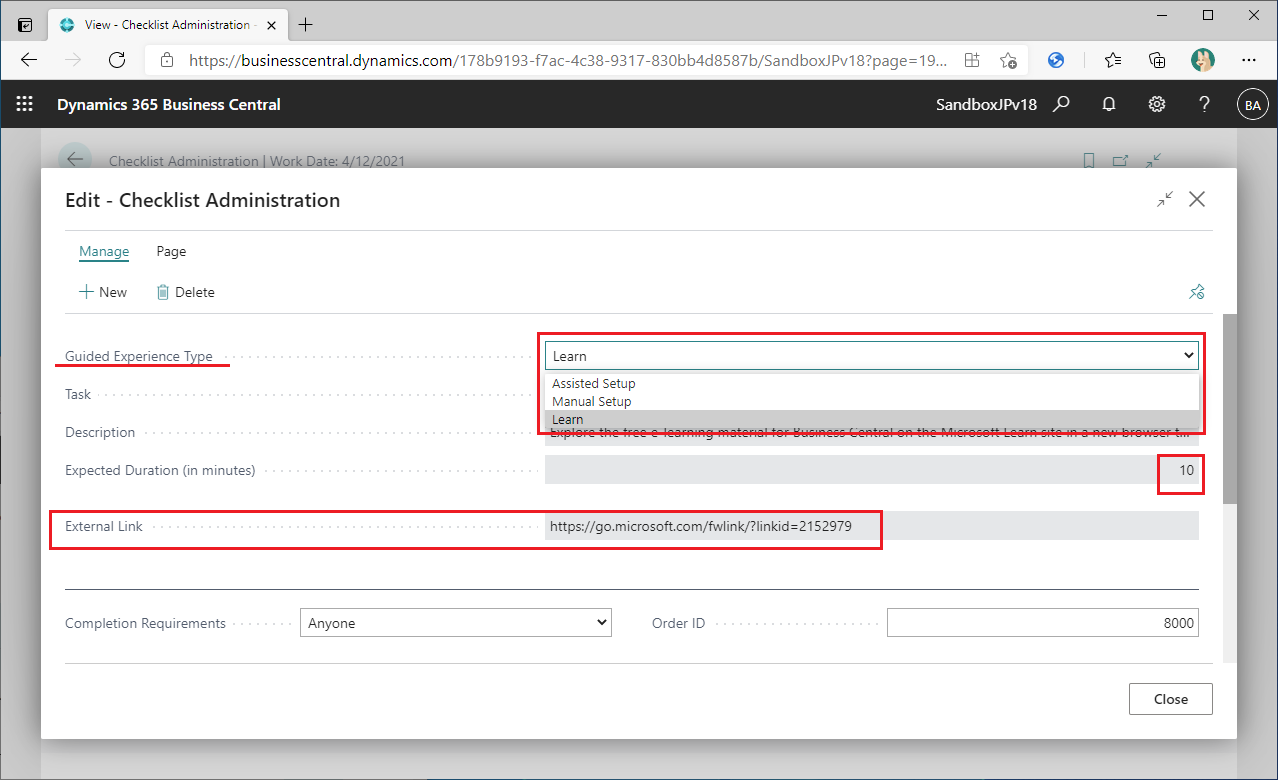 D365BC Checklist Administration | IT長のネタ帳