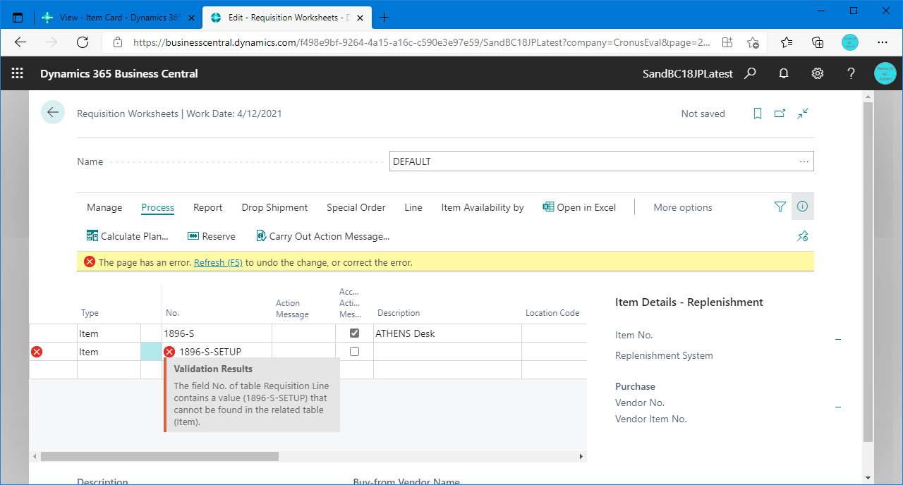 Non-Inventory items is available on Requisition and Planning Worksheets ...