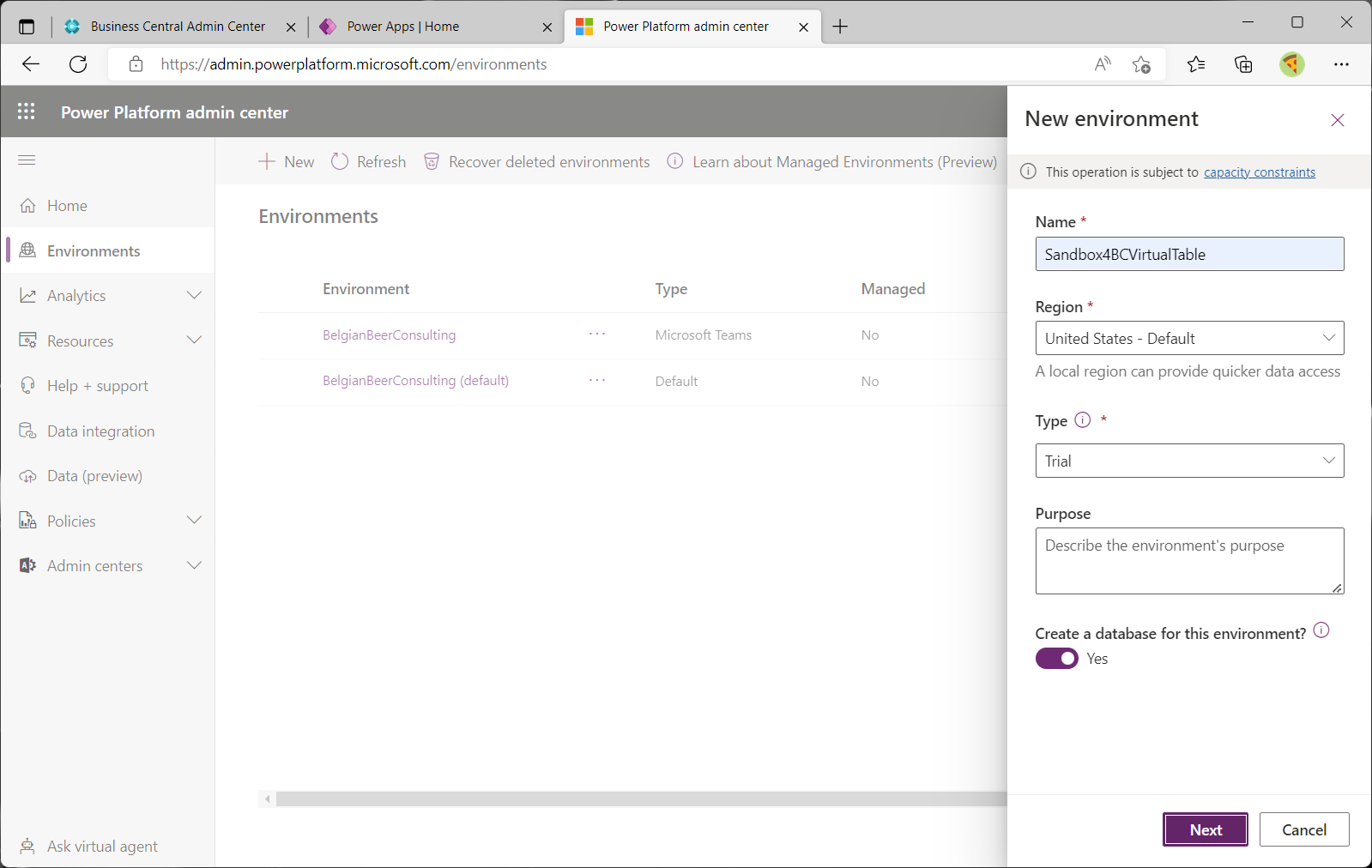 D365BC用のDataverse仮想テーブル初期設定 | IT長のネタ帳